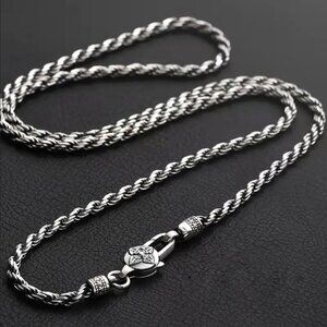 Accessories | 22 Mens 18k White Gold Twisted Rope Chain Necklace 22 ...